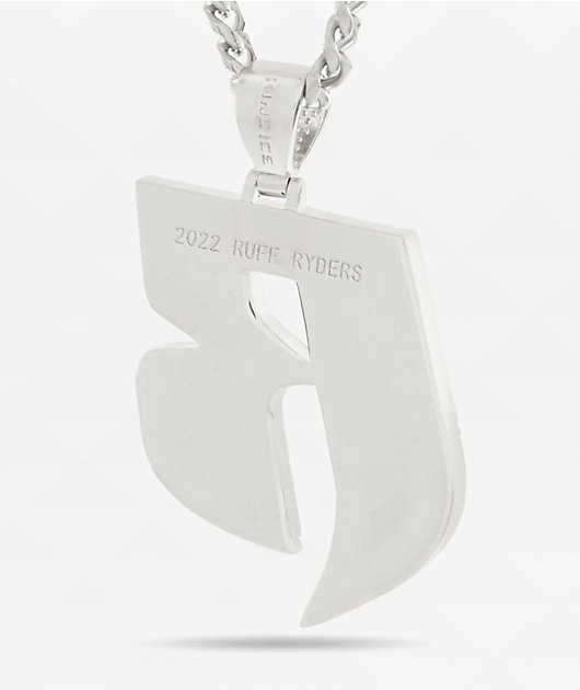 King Ice x Ruff Ryders Logo 22" Silver Chain Necklace | Zumiez