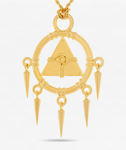 King Ice x Yu-Gi-Oh! Millennium Ring Gold Necklace | Zumiez