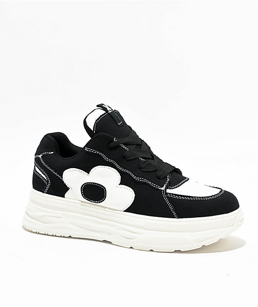 Koi Petal Husk Black Chunky Trainer Shoes | Zumiez