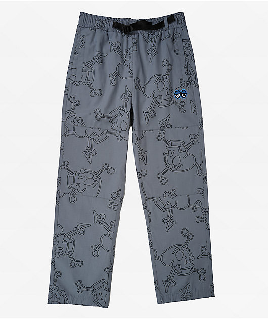Krooked Style Eyes Ripstop Grey Pants | Zumiez