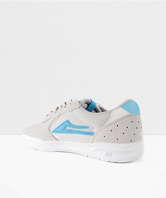 Lakai Atlantic White & Blue Suede Skate Shoes | Zumiez