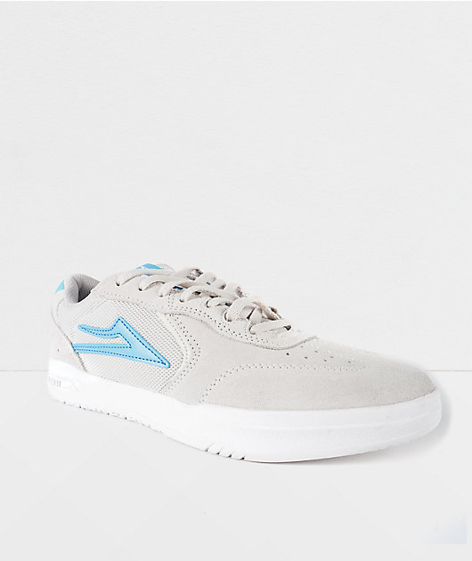 Lakai Atlantic White & Blue Suede Skate Shoes | Zumiez