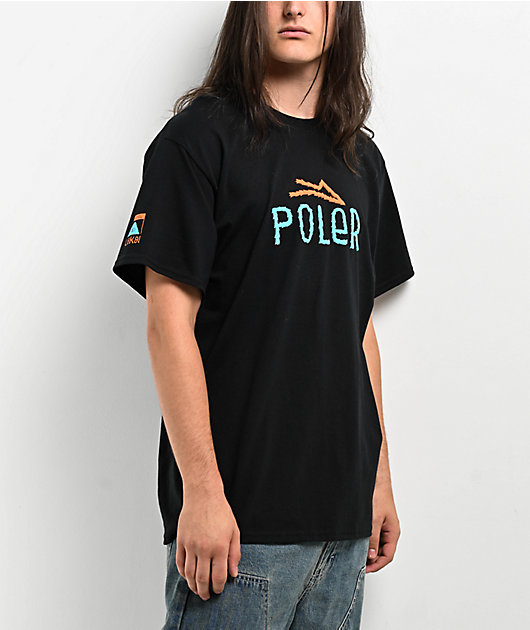 Lakai x Poler Furry Logo Black T-Shirt | Zumiez