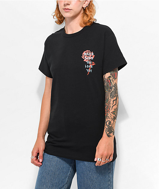Leah Kirsch Make Sure You Love You Black T-Shirt | Zumiez