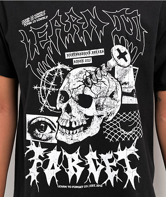 Learn To Forget Skullcrusher Black T-Shirt | Zumiez