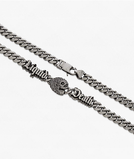 Liquid Death x King Ice Skull 8mm 20" Cuban Link Chain Necklace | Zumiez