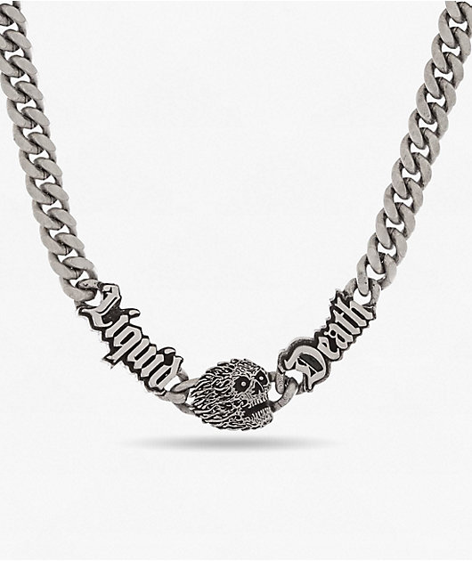 Liquid Death x King Ice Skull 8mm 20" Cuban Link Chain Necklace | Zumiez