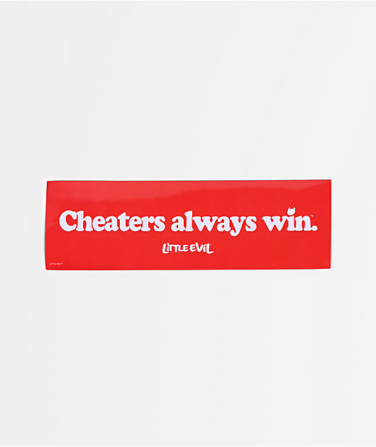 Little Evil Cheaters Win Bumper Sticker | Zumiez