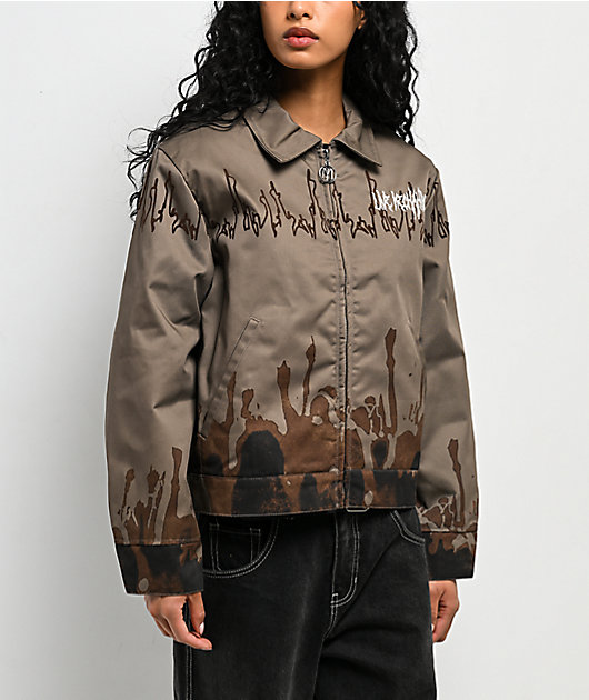 Live Mechanics Crowd Control Brown Bomber Jacket | Zumiez