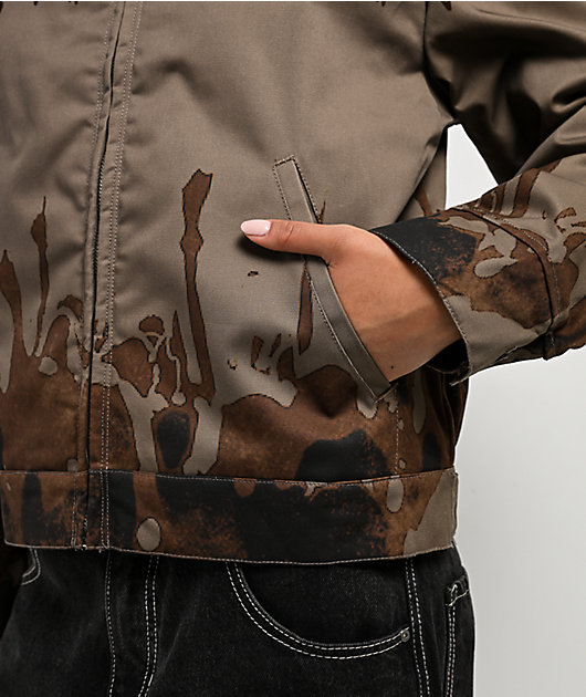 Live Mechanics Crowd Control Brown Bomber Jacket | Zumiez