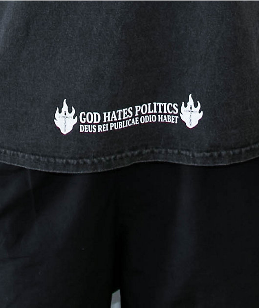 Low Church by Jxdn God Hates Politics Black T-Shirt | Zumiez