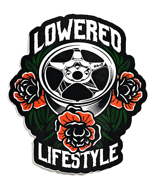 Lowered Lifestyle Evo Floral Sticker | Zumiez