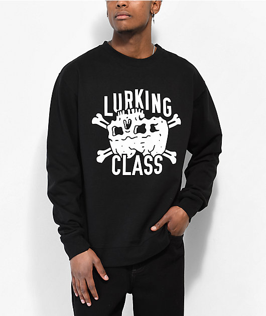 Lurking Class By Sketchy Tank Lowered Expectations Black Crewneck | Zumiez