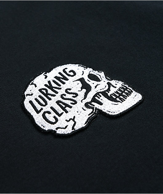 Lurking Class by Sketchy Tank Black & White Long Sleeve Polo Shirt