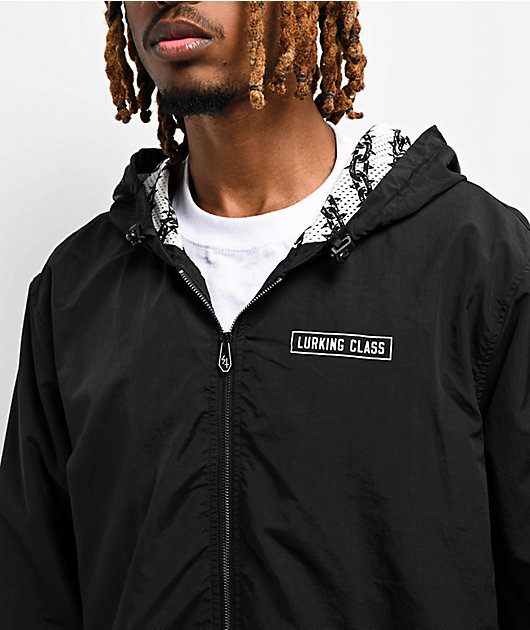 Lurking Class by Sketchy Tank Box Logo Black & White Windbreaker Jacket ...