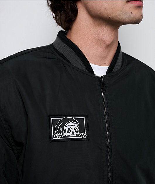 Lurking Class by Sketchy Tank Box Lurker Black Varsity Jacket | Zumiez