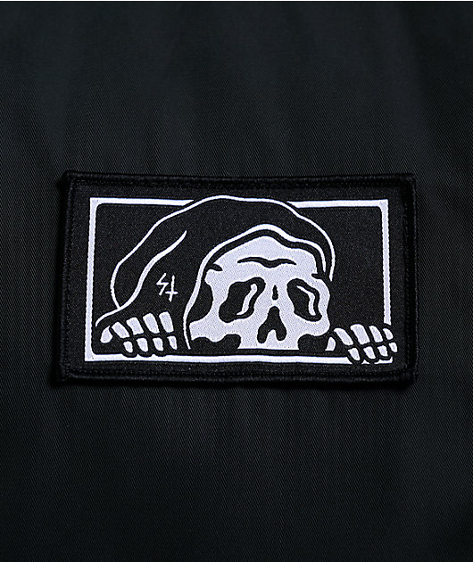 Lurking Class by Sketchy Tank Box Lurker Black Varsity Jacket | Zumiez