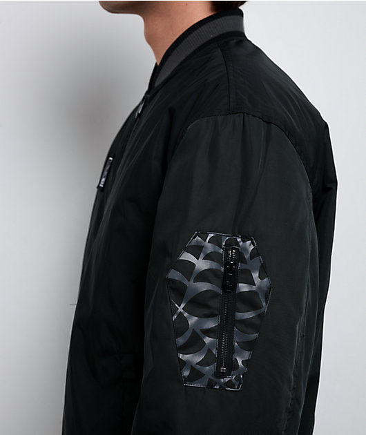Lurking Class by Sketchy Tank Box Lurker Black Varsity Jacket | Zumiez
