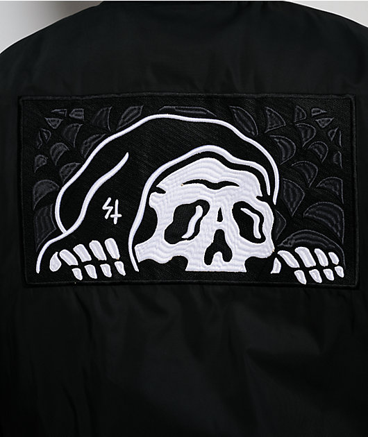 Lurking Class by Sketchy Tank Box Lurker Black Varsity Jacket | Zumiez
