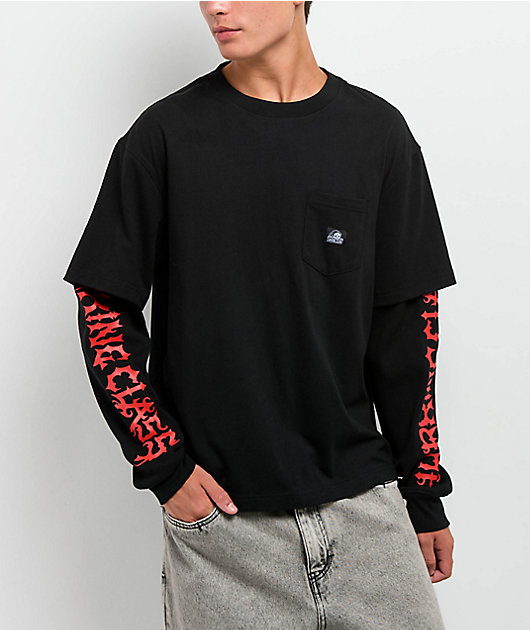 Lurking Class by Sketchy Tank Destruction Black 2fer Long Sleeve T ...