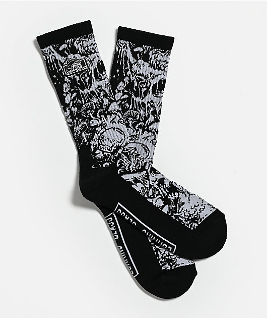 Lurking Class by Sketchy Tank Fun Guy Black Crew Socks | Zumiez