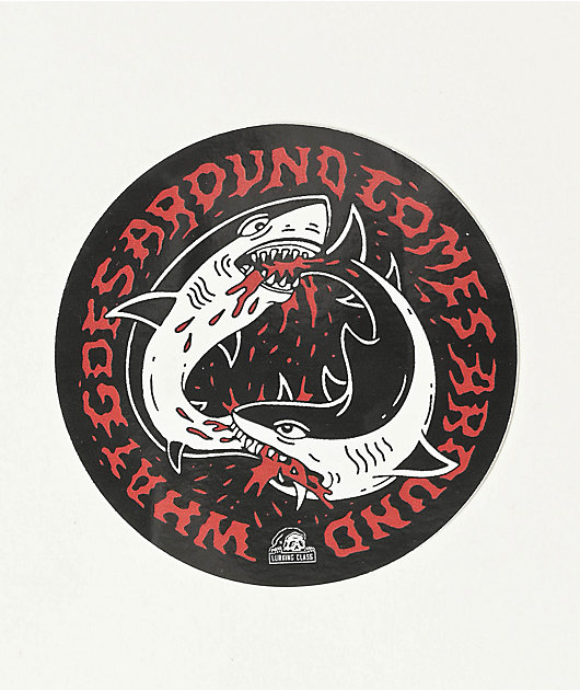 Lurking Class by Sketchy Tank Karma Sharks Sticker | Zumiez