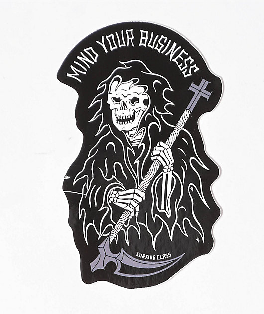 Lurking Class by Sketchy Tank Mind Your Business Sticker | Zumiez