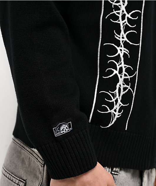 Lurking Class by Sketchy Tank Sin Stripe Black Zip Sweater | Zumiez