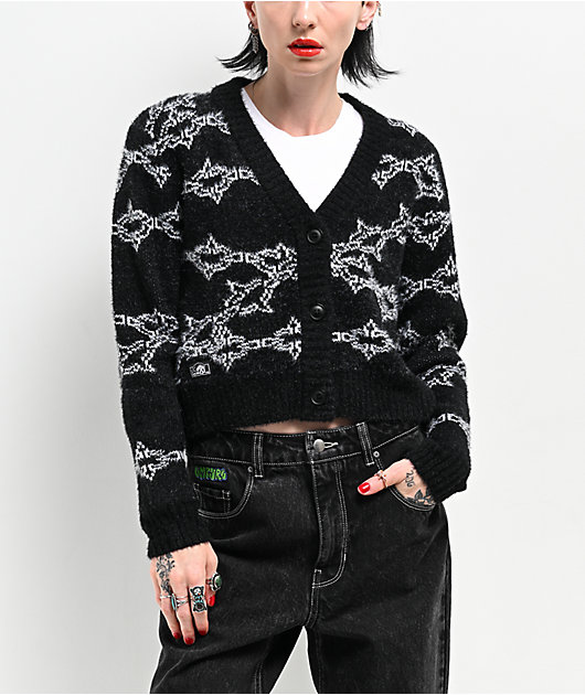Lurking Class by Sketchy Tank Spiked Chain Black Cardigan | Zumiez