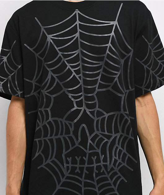 Lurking Class by Sketchy Tank Web Skull Black T-Shirt | Zumiez