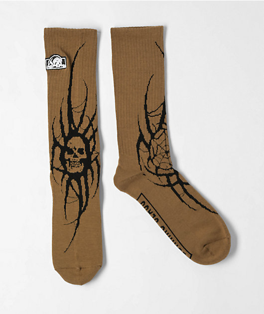 Lurking Class by Sketchy x Kyle Grand Sin Brown Crew Socks | Zumiez