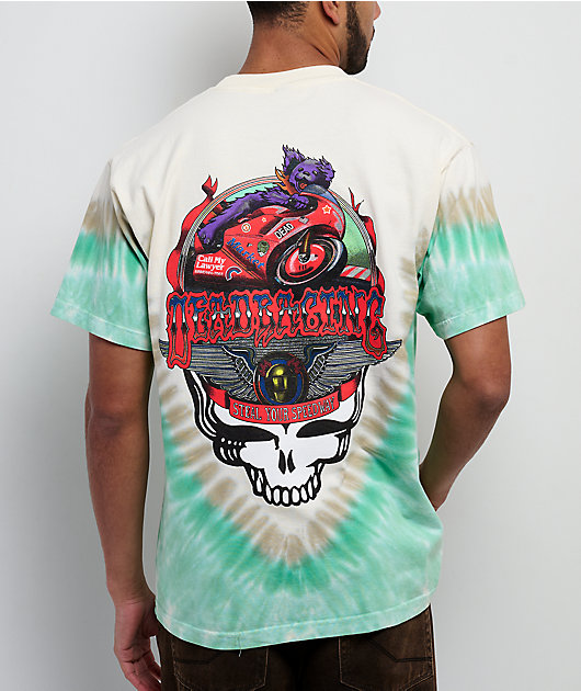 Market Studios x Grateful Dead Beige & Green Tie Dye T-Shirt | Zumiez
