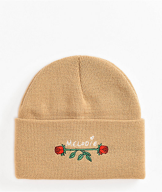 Melodie Double Rose Sand Beanie | Zumiez
