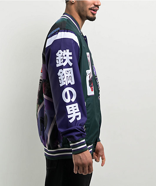 Members Only x Batman Joker Green & Purple Varsity Jacket | Zumiez