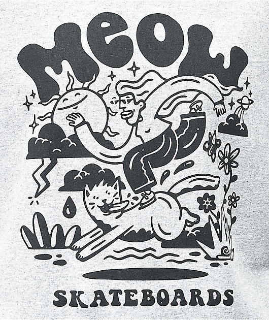 Meow Heddy Grey T-Shirt | Zumiez