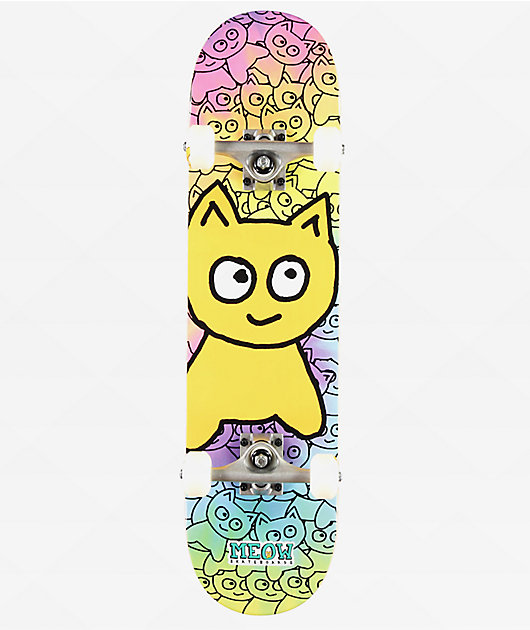 Meow Kids Sticker Pile Big Cat 7.25" Skateboard Complete | Zumiez