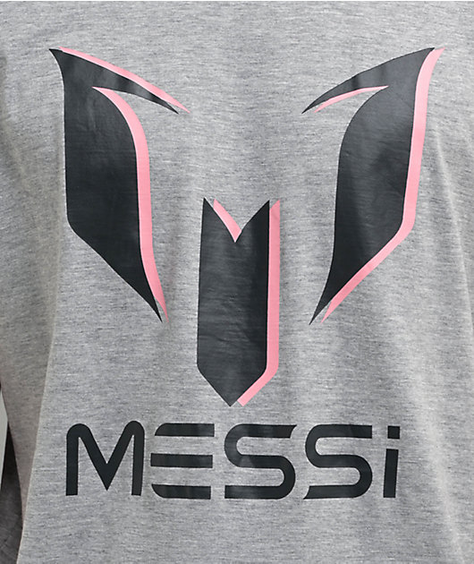 Messi Logo Heather Grey T-Shirt | Zumiez