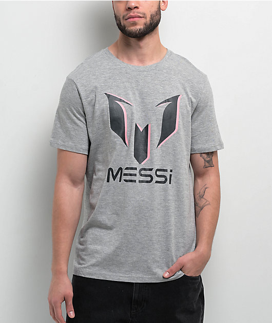 Messi Logo Heather Grey T-Shirt | Zumiez