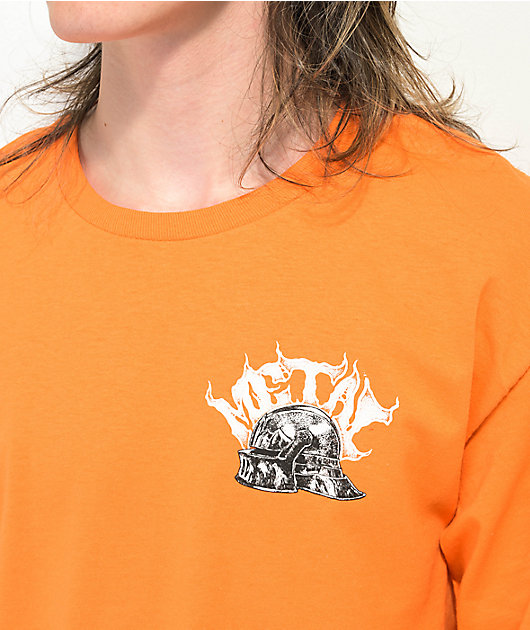 Metal Chain Flail Orange Long Sleeve T-Shirt | Zumiez