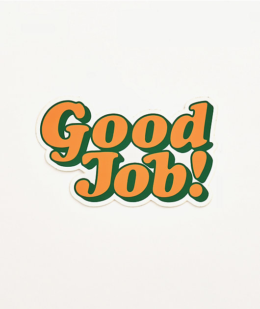 Midnight Organic Stacked Good Job Sticker | Zumiez