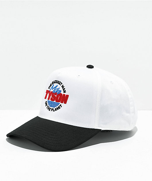 Mike Tyson Baddest Man White & Black Snapback Hat | Zumiez