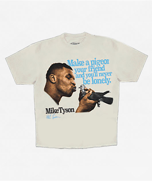Mike Tyson Pigeon Friend Natural T-Shirt | Zumiez