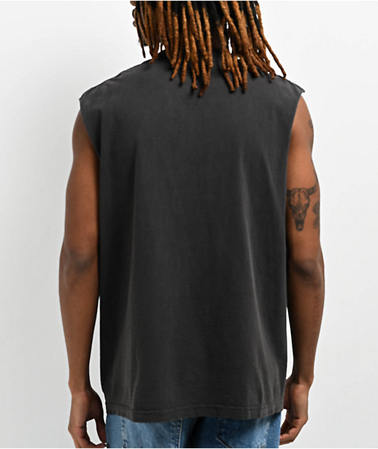 Mike Tyson Vintage Knockdown Black Wash Tank Top | Zumiez