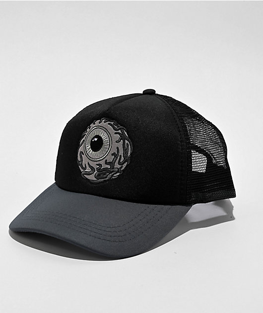 Mishka Keep Watch Black Trucker Hat | Zumiez