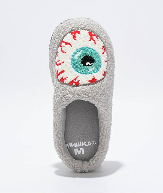 Mishka Keep Watch Grey Slippers | Zumiez