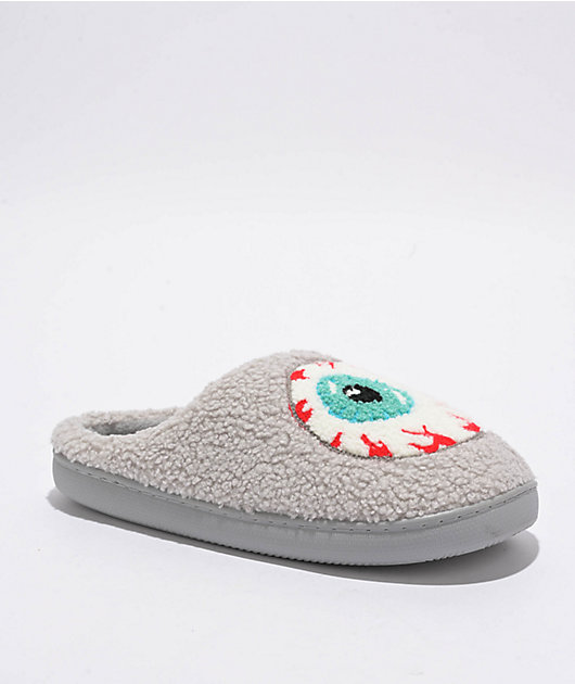 Mishka Keep Watch Grey Slippers | Zumiez
