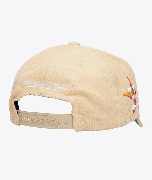 Mitchell & Ness Houston Astros Deadstock Cream Corduroy Snapback Hat | Zumiez