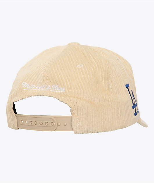 Mitchell & Ness LA Dodgers Deadstock Cream Corduroy Snapback Hat | Zumiez