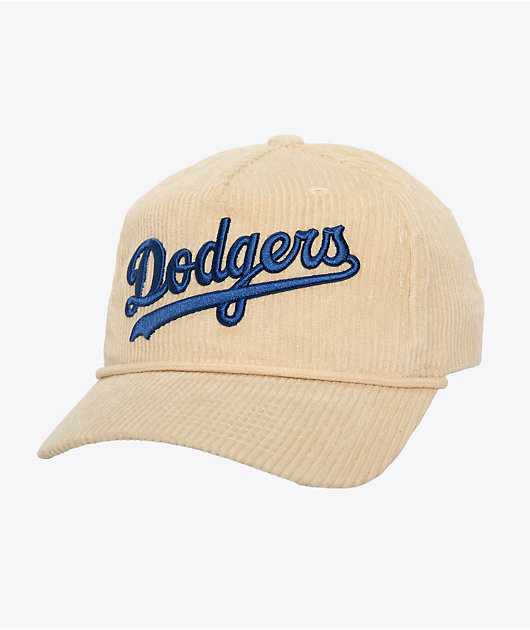 Mitchell & Ness LA Dodgers Deadstock Cream Corduroy Snapback Hat | Zumiez