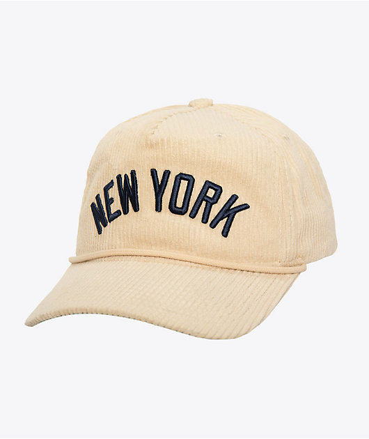 Mitchell & Ness NY Yankees Deadstock Cream Corduroy Snapback Hat | Zumiez